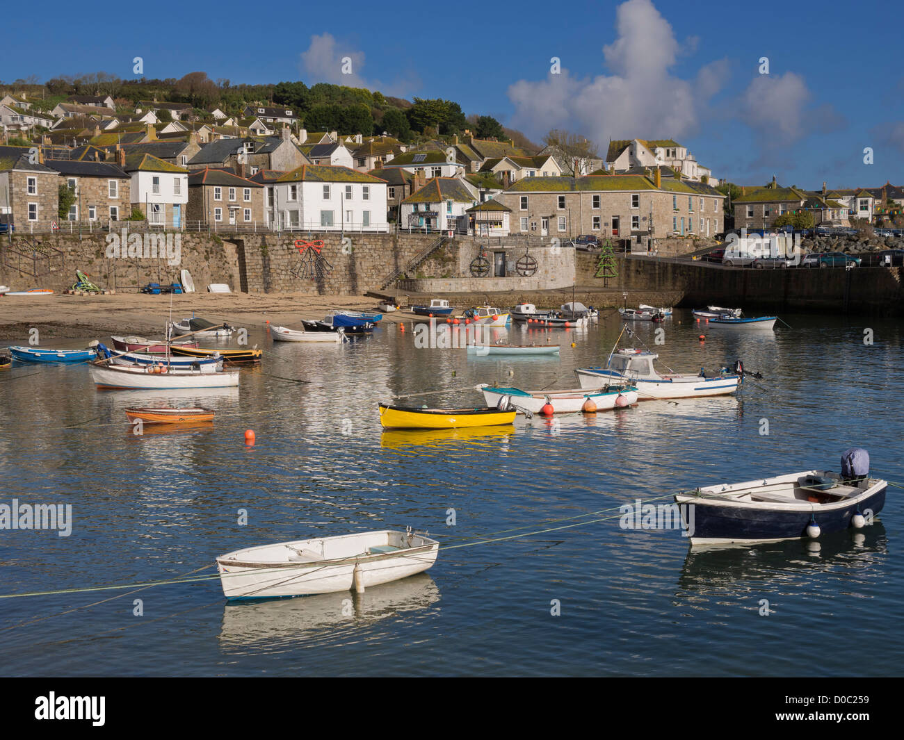 Mousehole, Cornwall. Iconic fishing village with a picturesque harbour ...