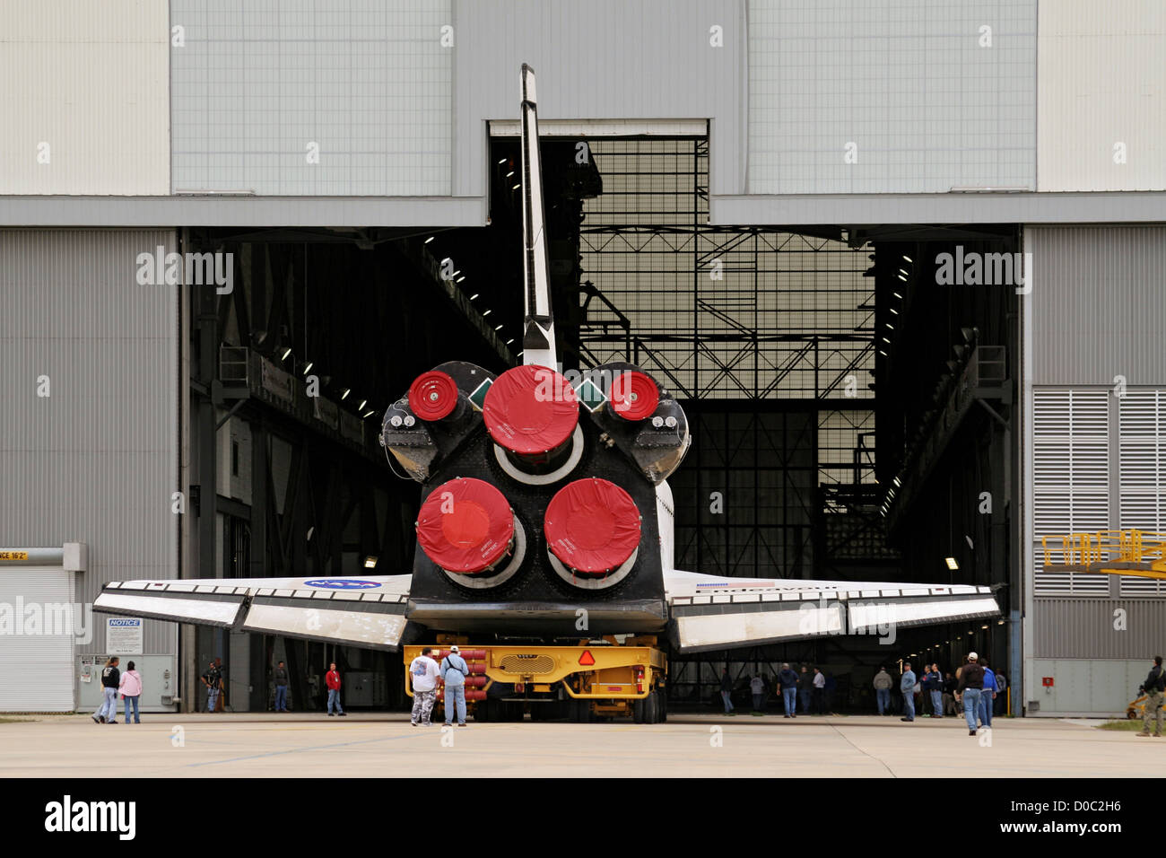 Shuttle Endeavour rolls over Orbiter Processing Facility into Vehicle ...