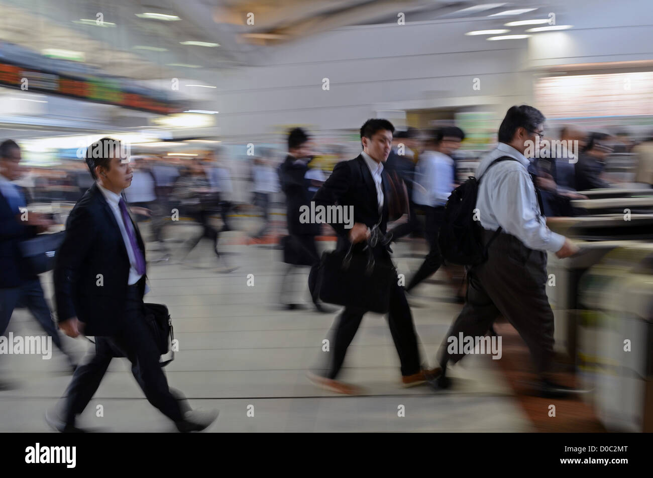Person rushing subway train hi-res stock photography and images - Alamy