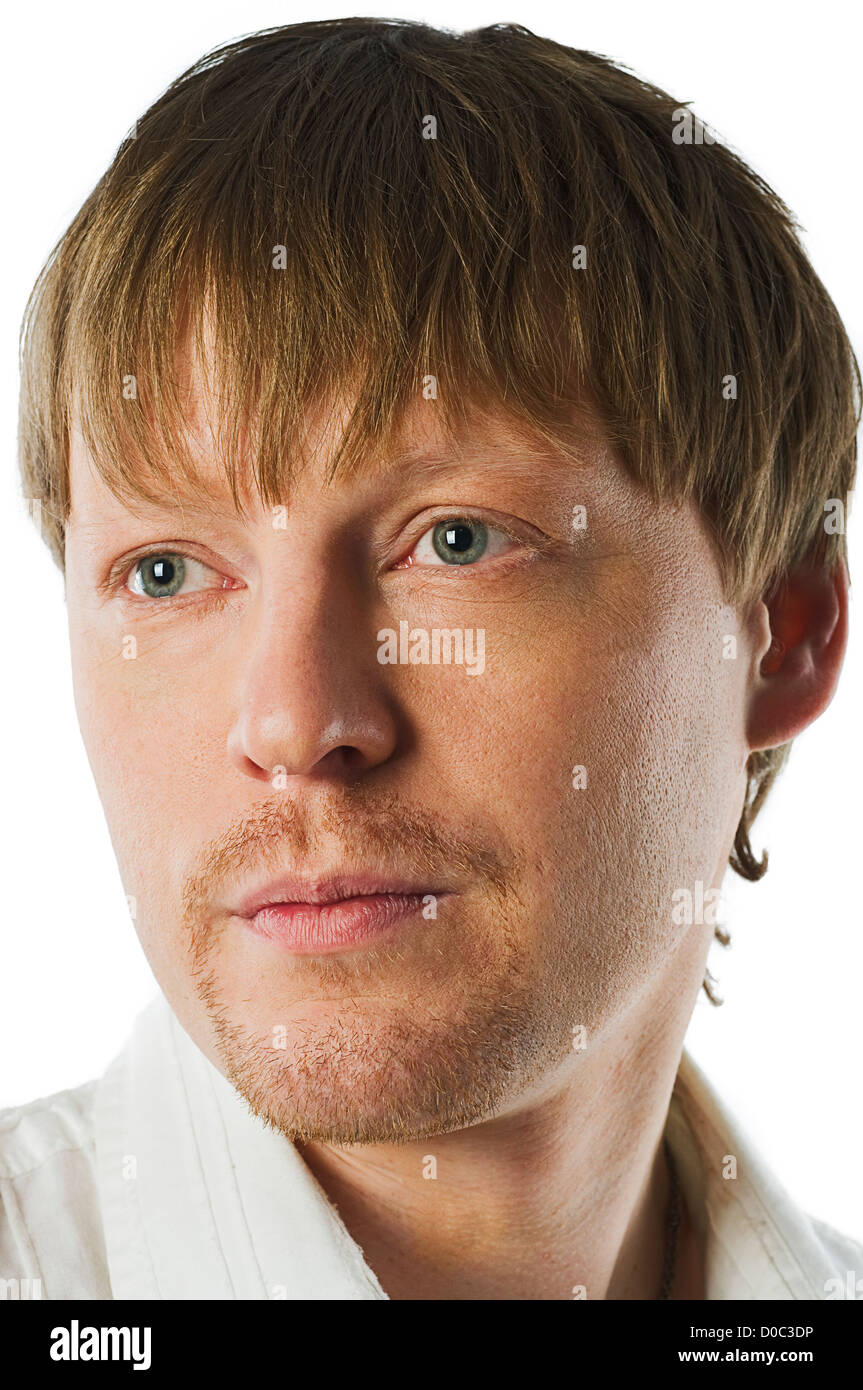 young man looking studio portrait Stock Photo - Alamy