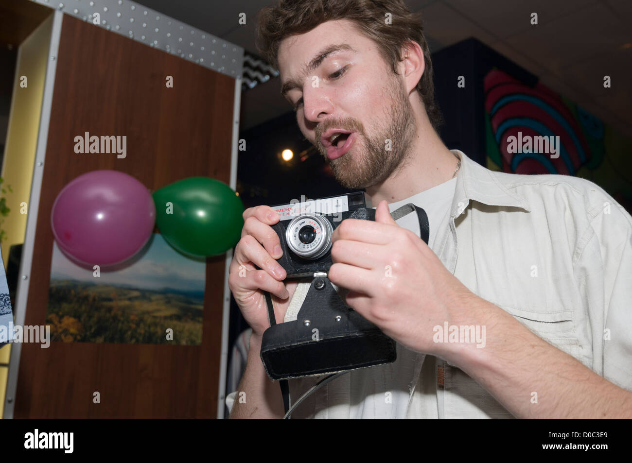 young party man rave drunk studio Stock Photo - Alamy