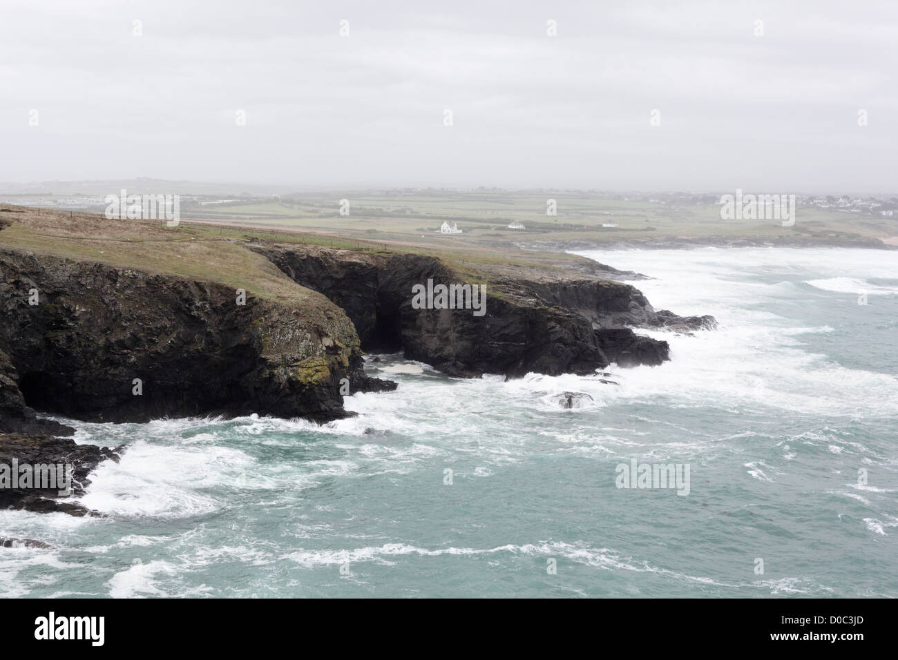 Rough sea at Trevose Head, Cornwall, September 2011 Stock Photo - Alamy