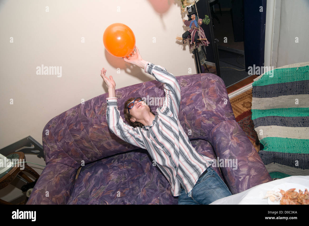 young party man rave drunk studio Stock Photo - Alamy