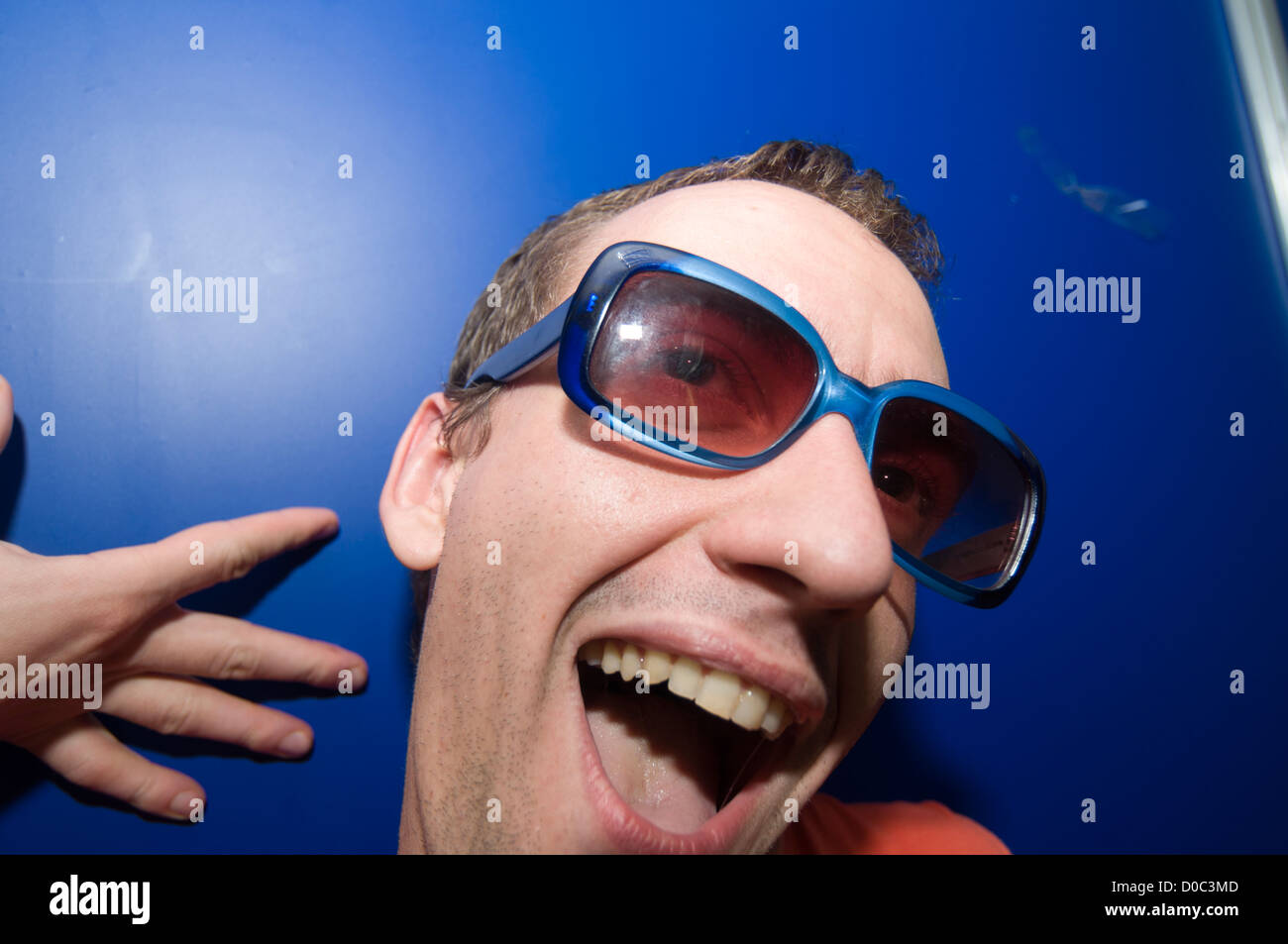 young party man rave drunk studio Stock Photo - Alamy