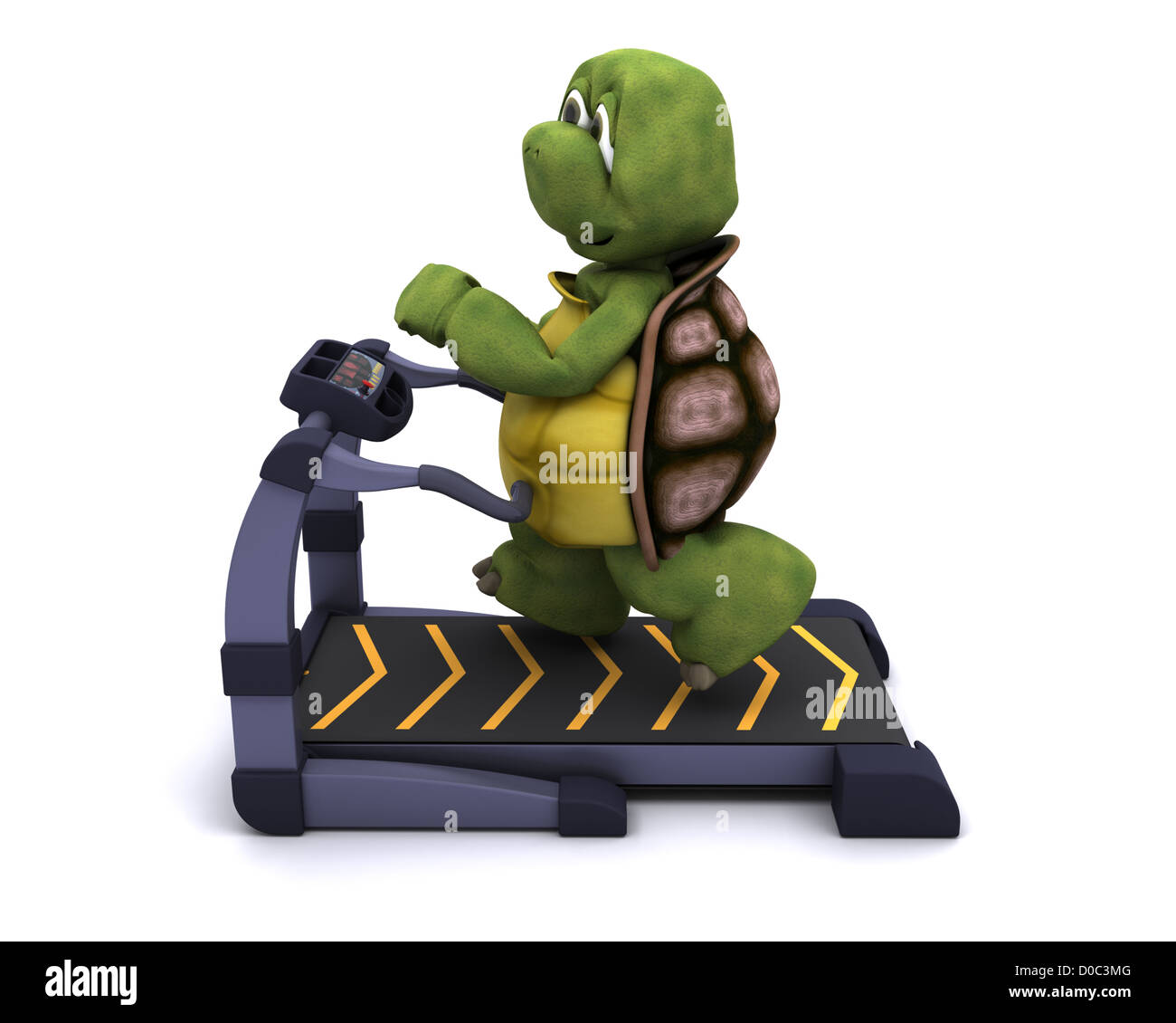 3d render of a tortoise running on a treadmill Stock Photo - Alamy