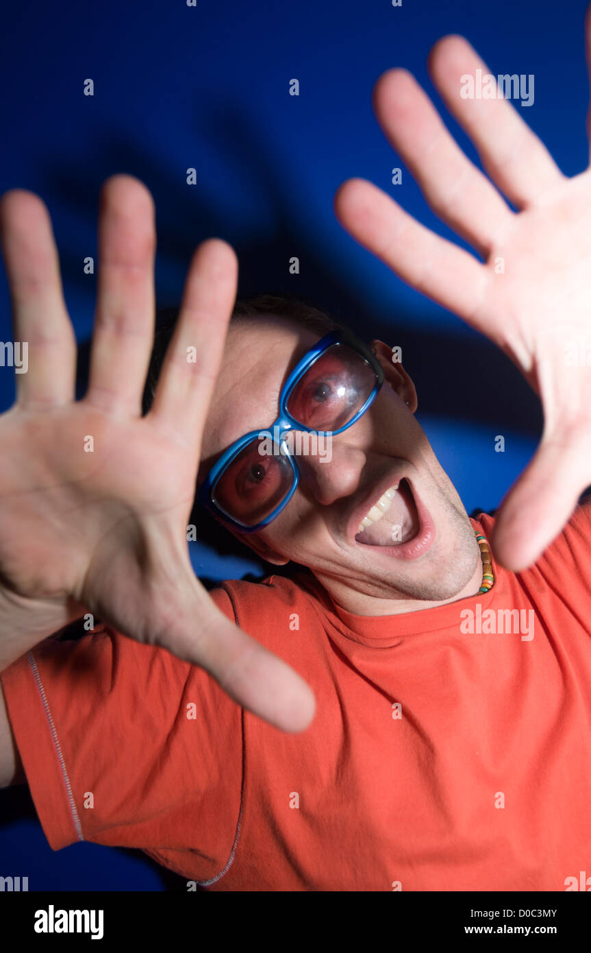 young party man rave drunk studio Stock Photo - Alamy