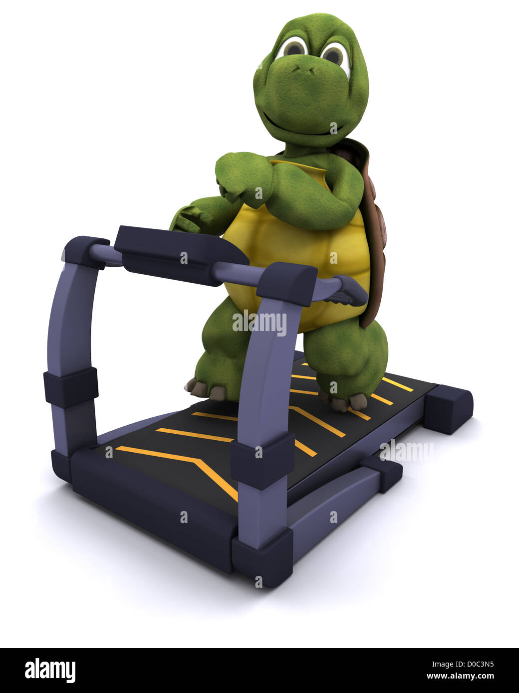 3d render of a tortoise running on a treadmill Stock Photo - Alamy