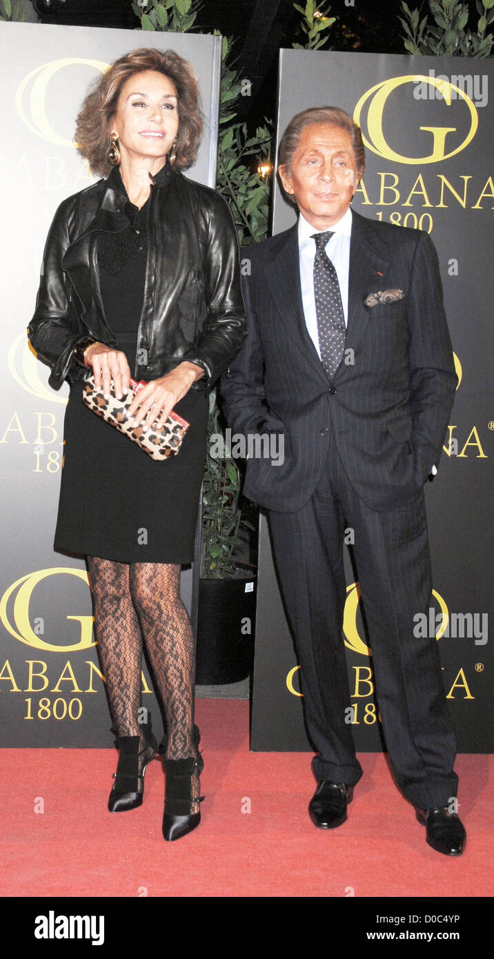 Nati Abascal and Valentino at Gabana disco Madrid, Spain - 14.10.10 in Stock Photo - Alamy