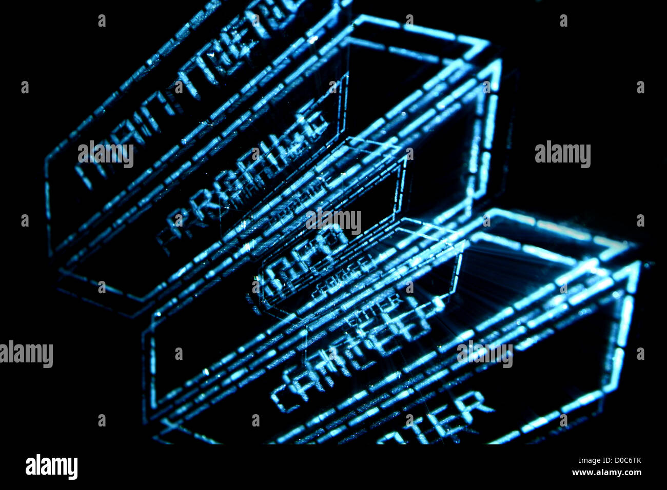 abstract main menu buttons in dark Stock Photo - Alamy