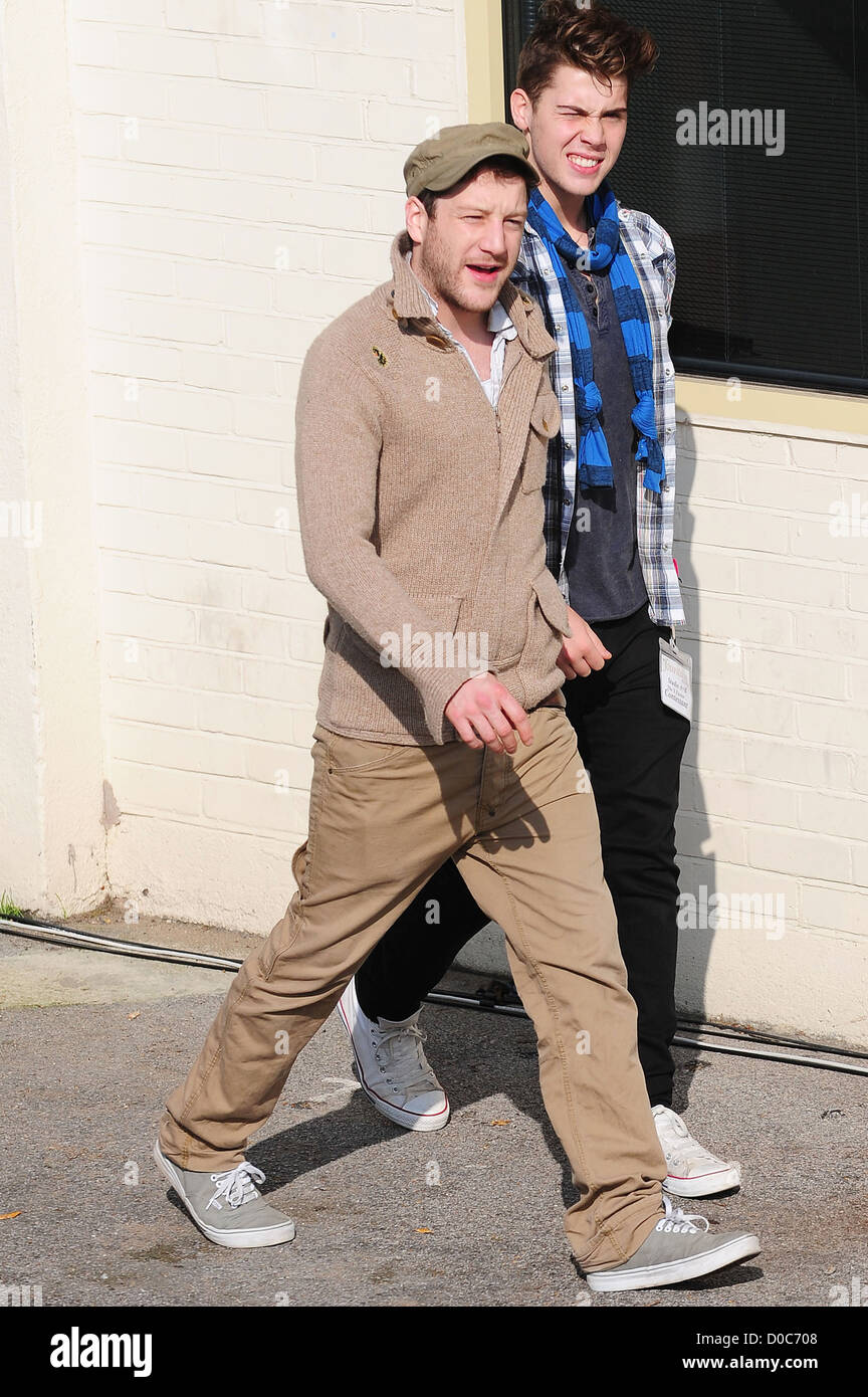 Matt Cardle and Aiden Grimshaw arriving at the ITV studios for 'X ...