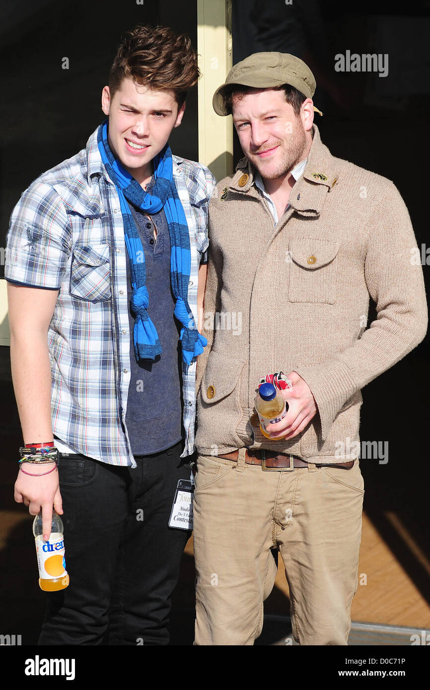 Matt Cardle and Aiden Grimshaw arriving at the ITV studios for 'X ...