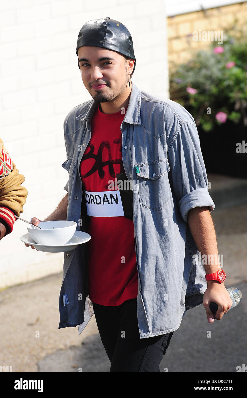 Jordan Gabriel of FYD arriving at the ITV studios for 'X Factor ...
