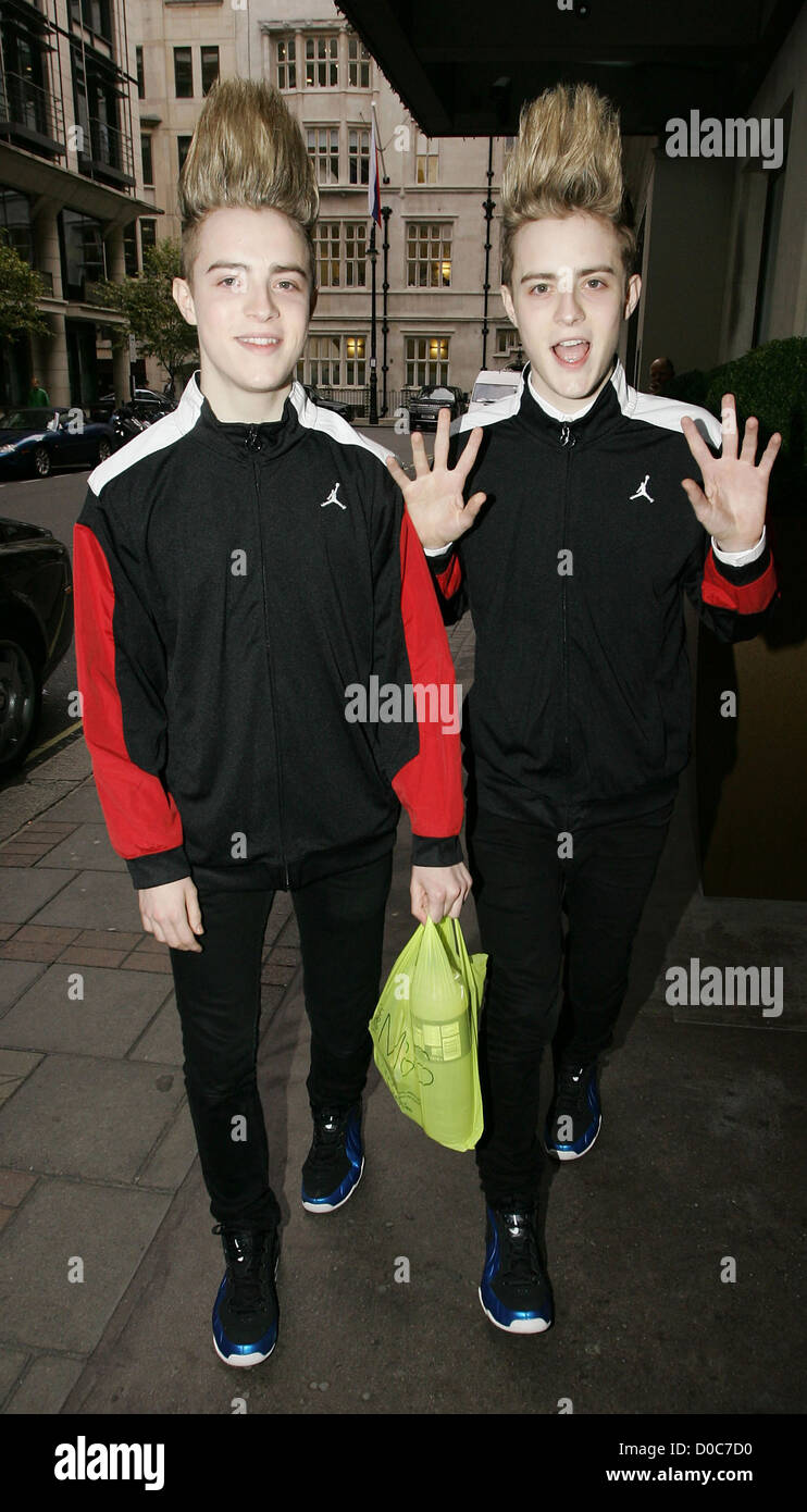 Jedward, aka John Grimes and Edward Grimes Celebrities outside The May ...