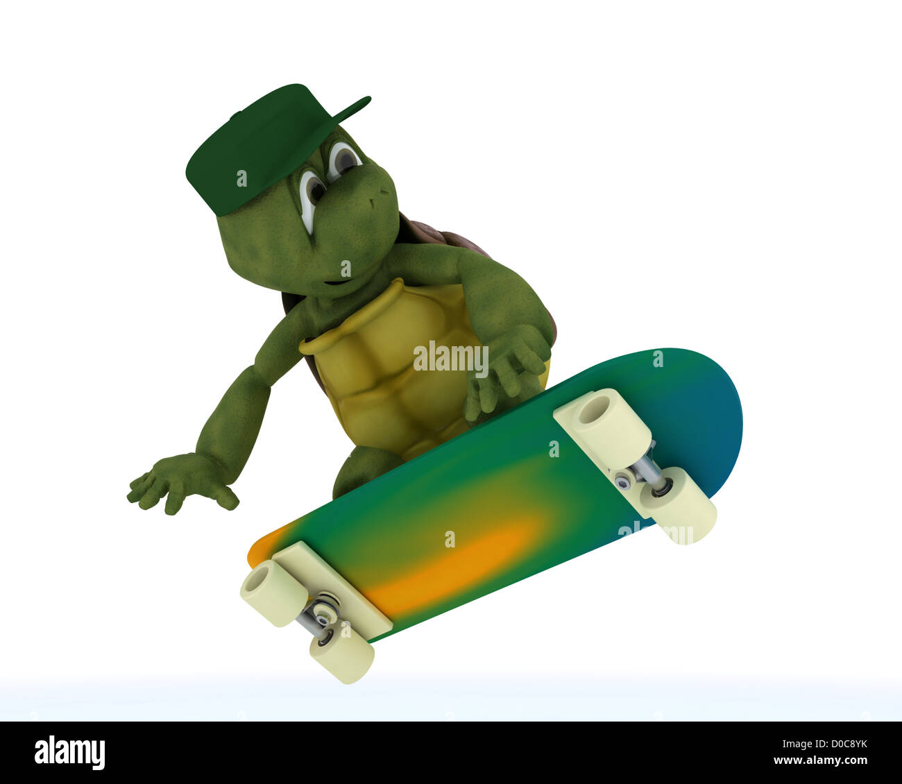 3D render of a tortoise riding a skateboard Stock Photo - Alamy