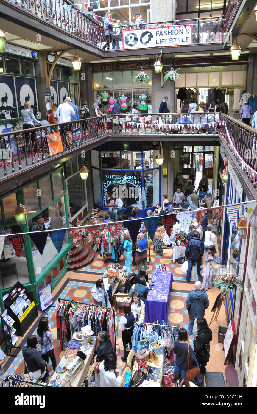 Byram Arcade, Huddersfield, Vintage Fair Stock Photo - Alamy