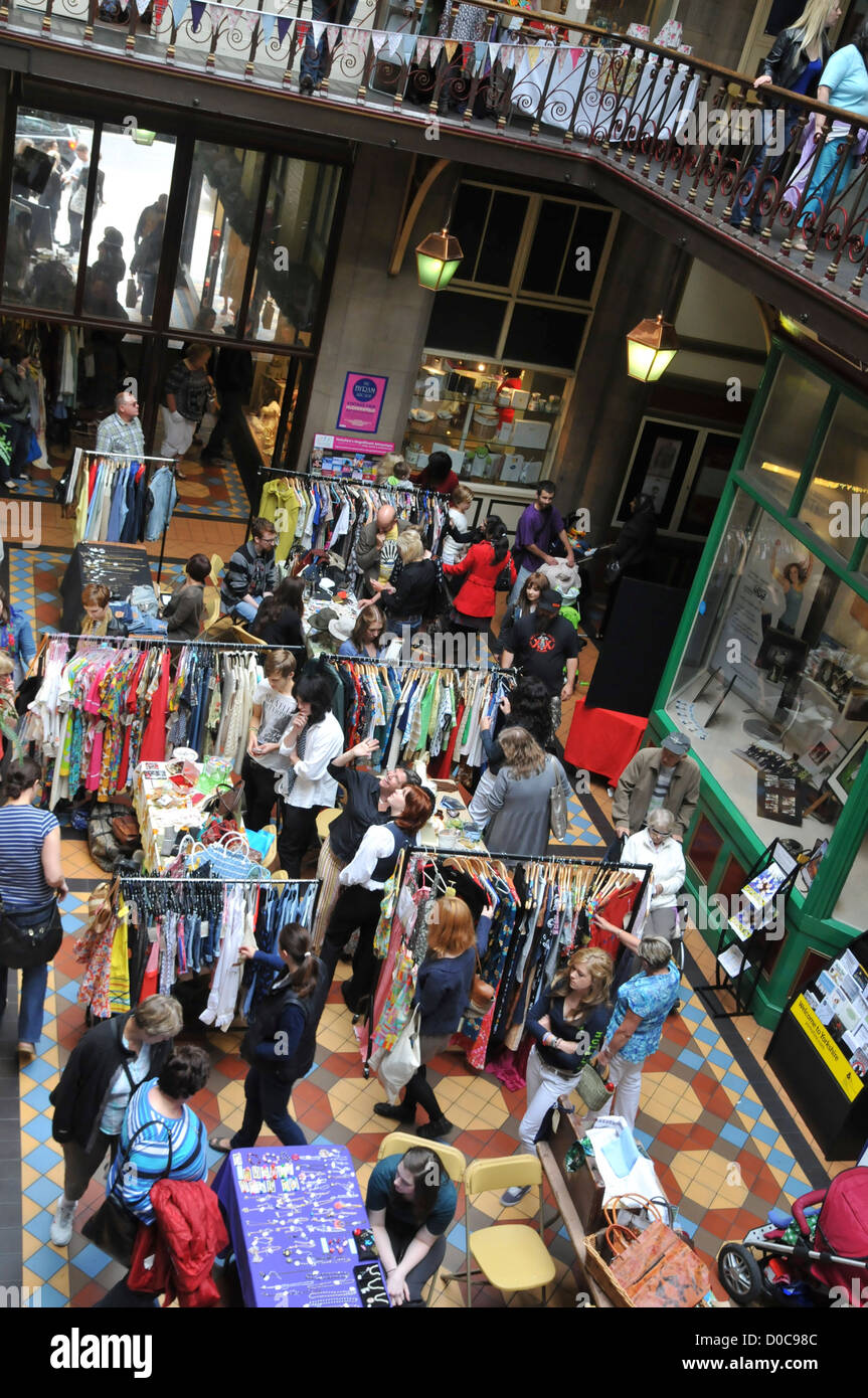 Byram Arcade, Huddersfield, Vintage Fair Stock Photo - Alamy