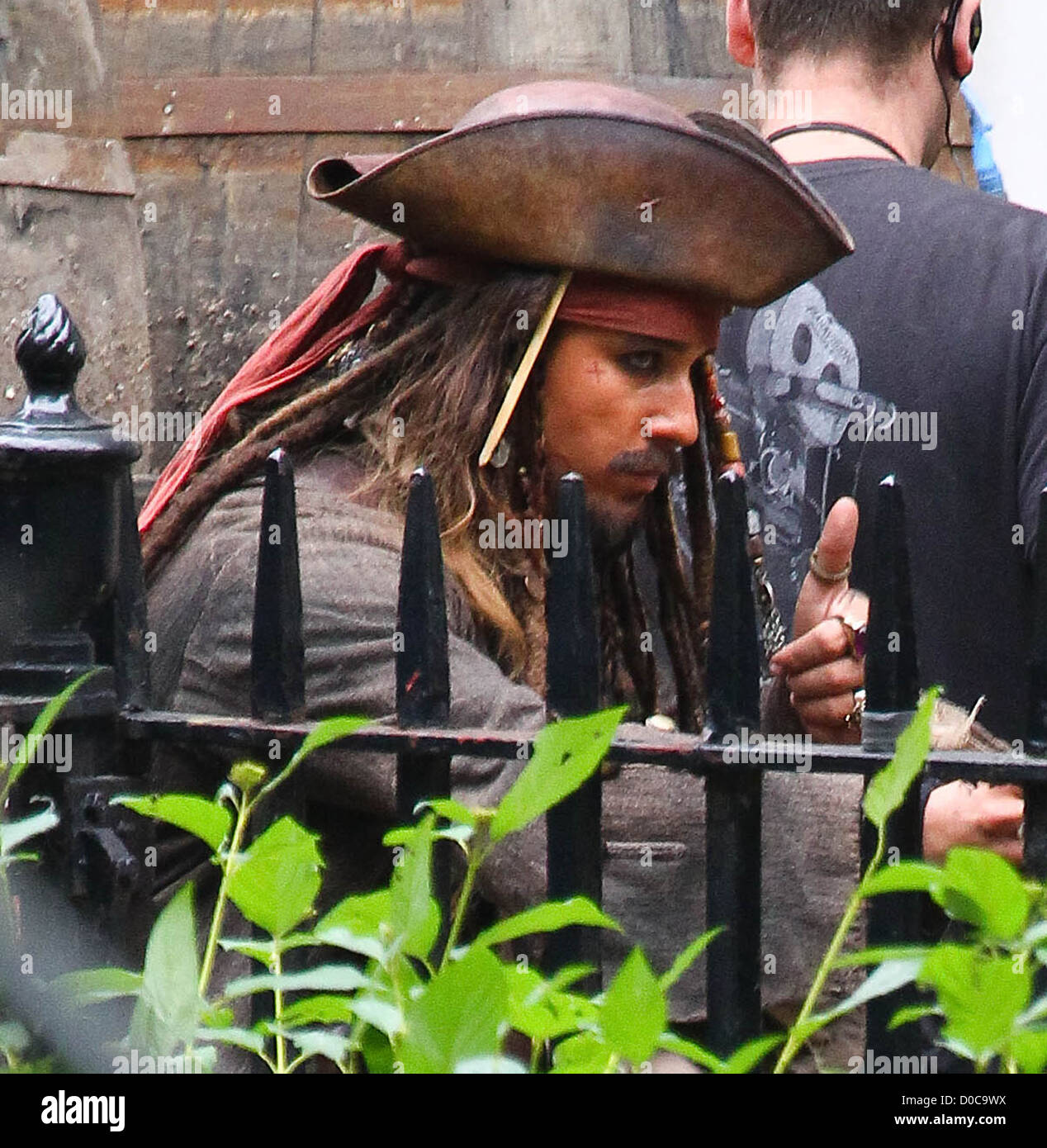 Stunt double for Johnny Depp's Captain Jack Sparrow on the film set of ...
