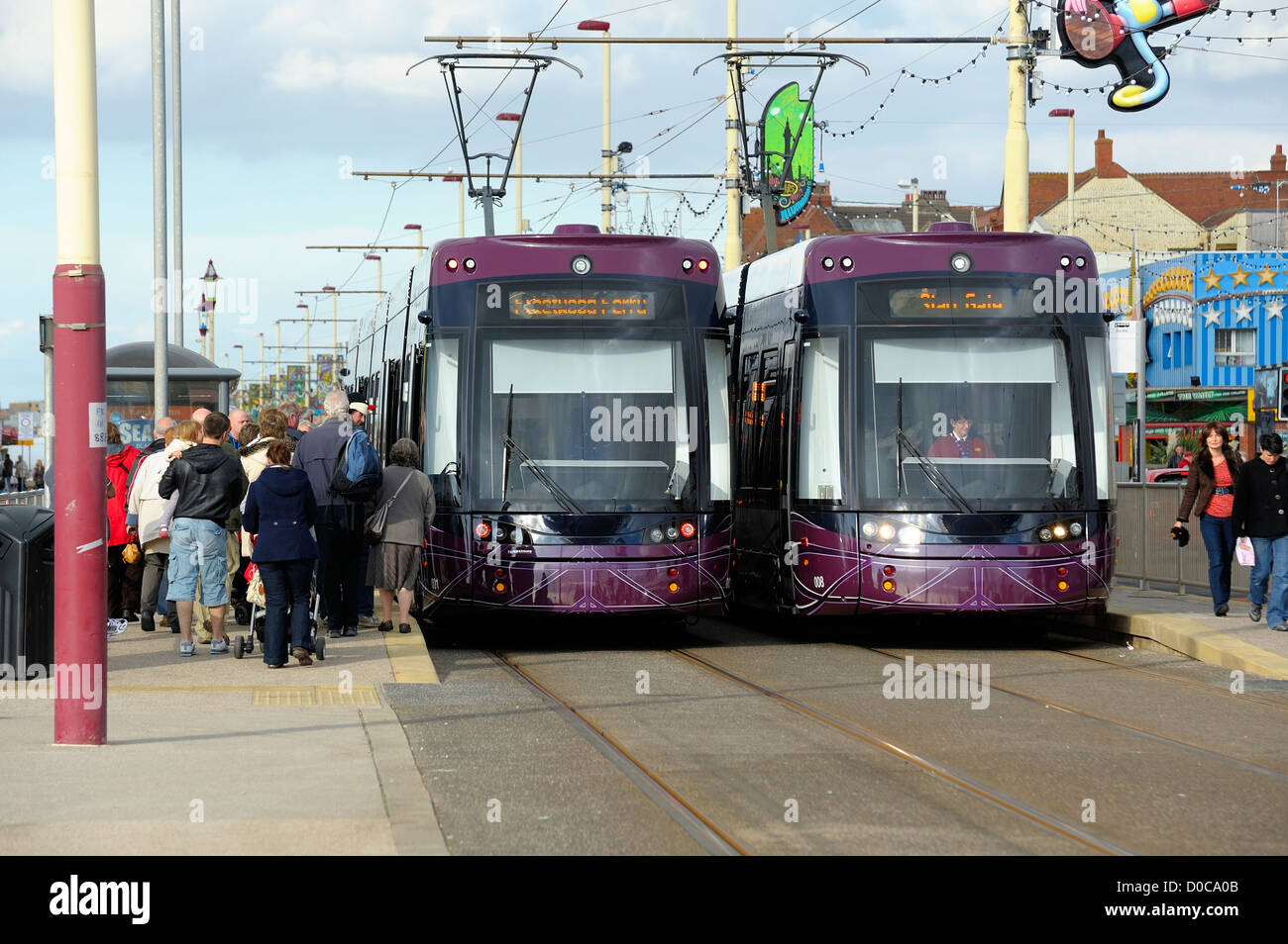 bombardier flexity 2 trams blackpool lancashire england uk Stock Photo ...