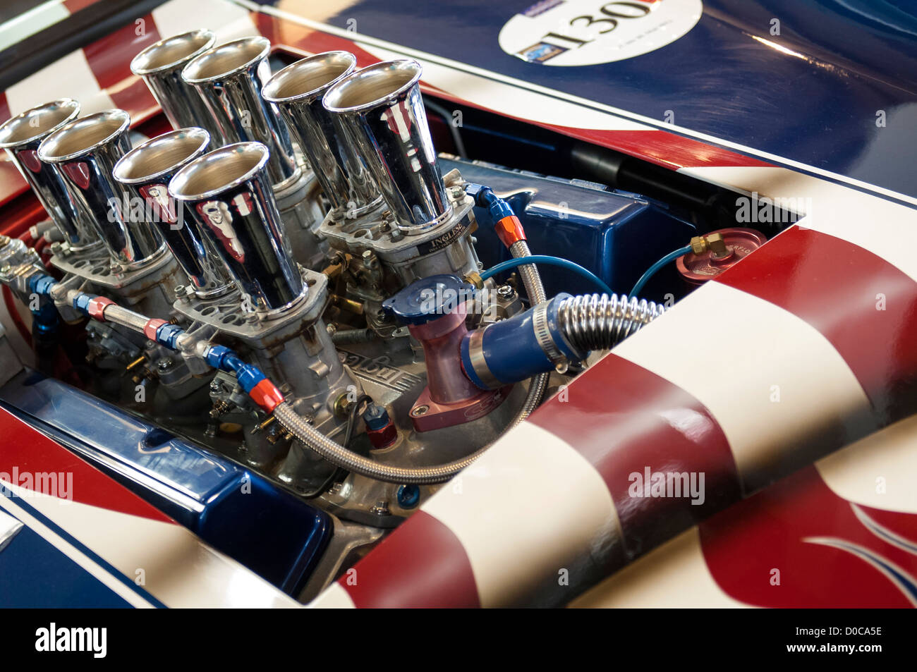American Race Car with V8 Engine Stock Photo - Alamy