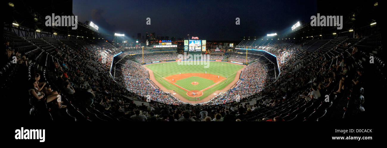 Panorama of Turner Field, Atlanta, Georgia. Home of baseball's Atlanta ...