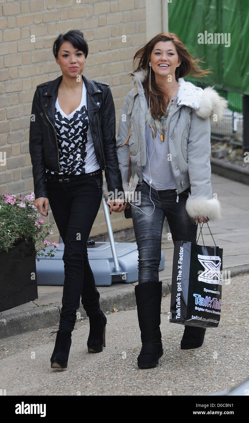 X Factor finalists Esther Campbell and Geneva Lane from girl group ...