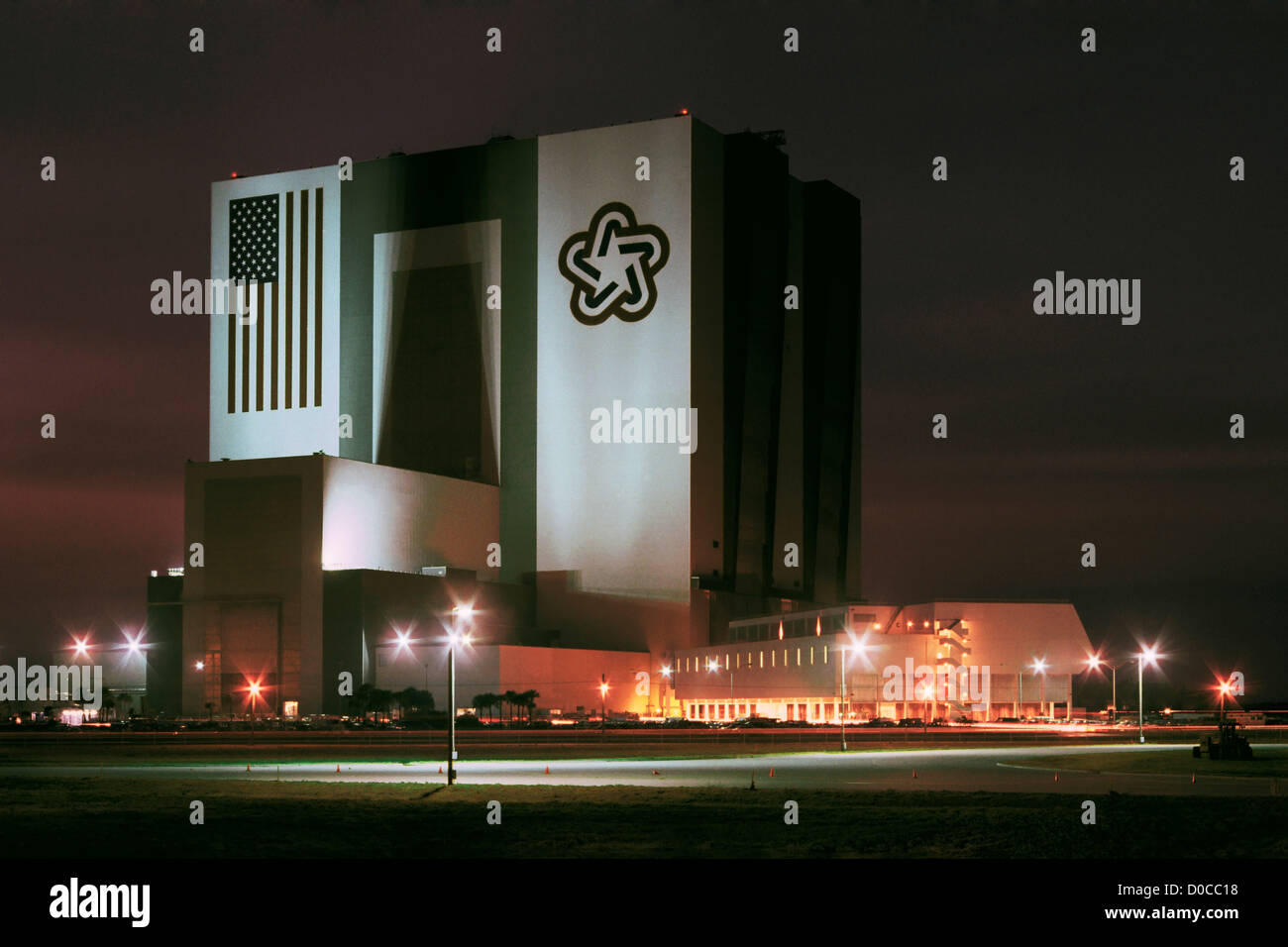 Vehicle Assembly Building at Midnight Stock Photo - Alamy