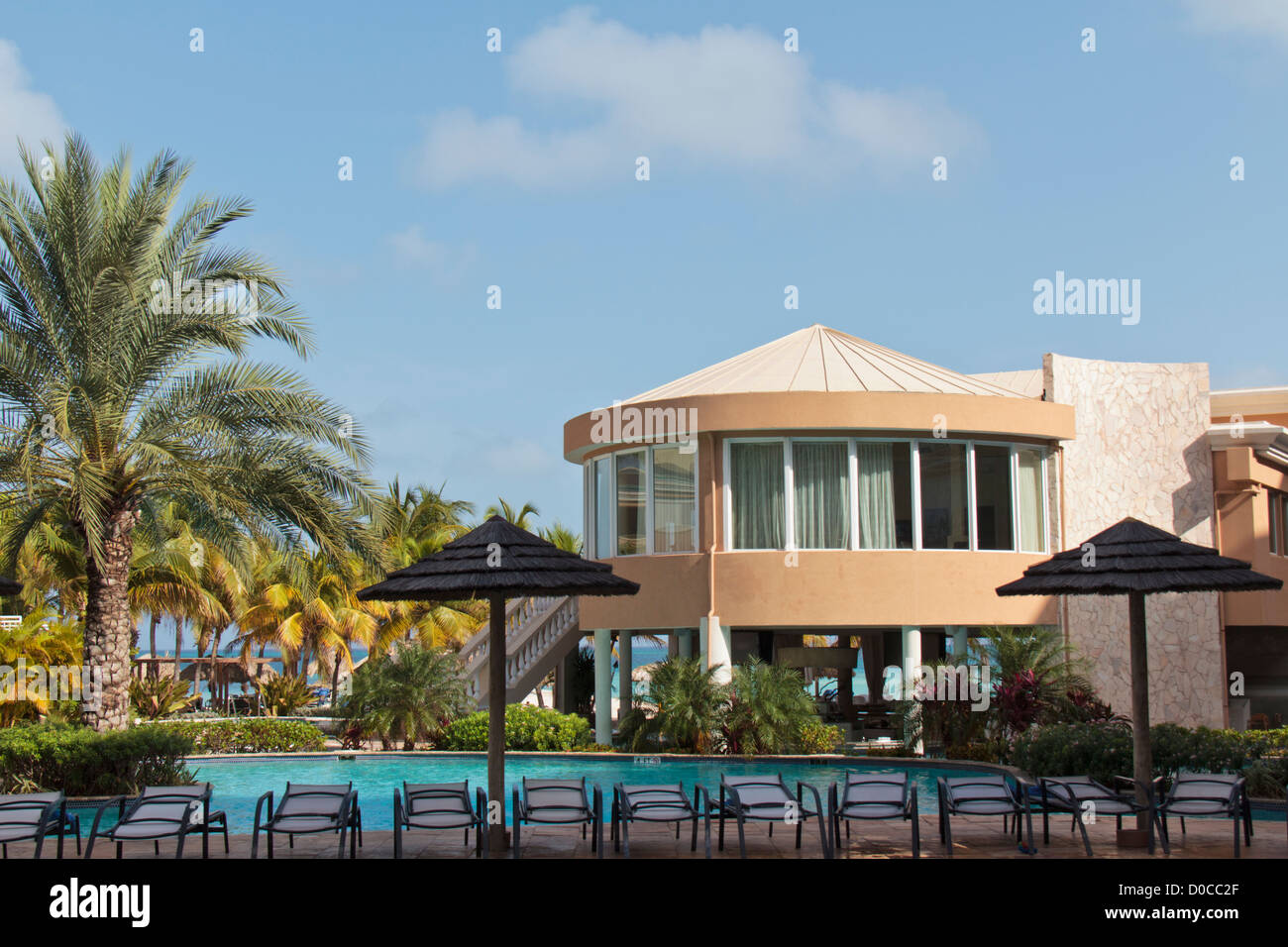 Swimming pool area at the Divi Aruba Phoenix Beach Resort Aruba Stock ...