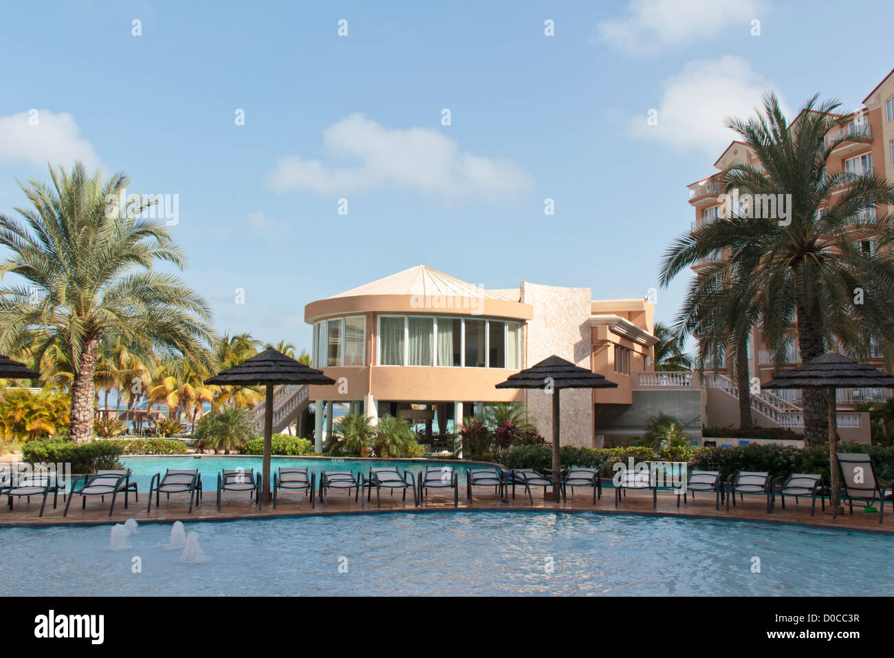 Swimming pool area at the Divi Aruba Phoenix Beach Resort Aruba Stock ...