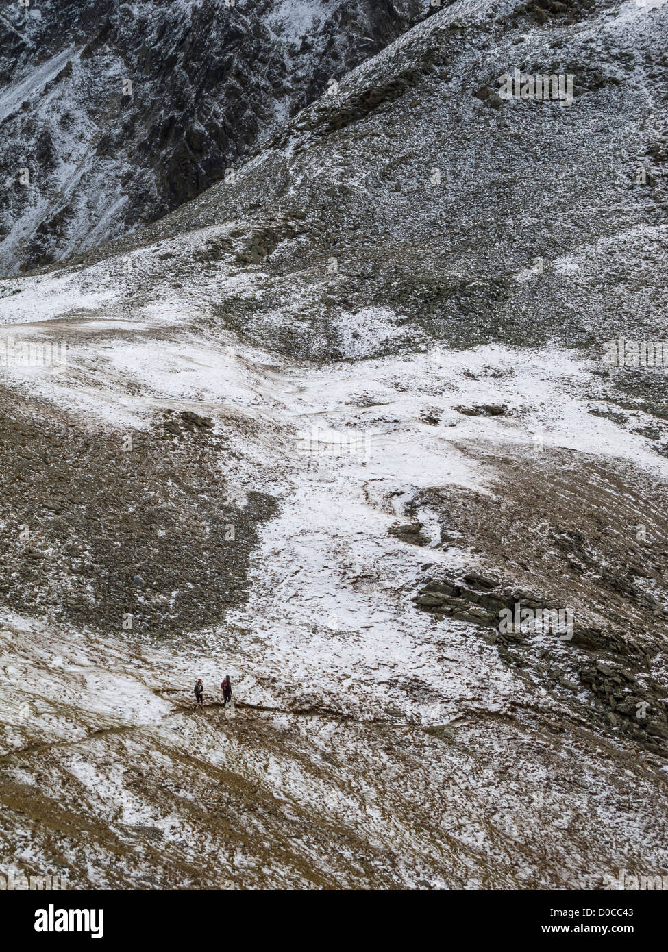 Two hikers in the German Alps Stock Photo - Alamy