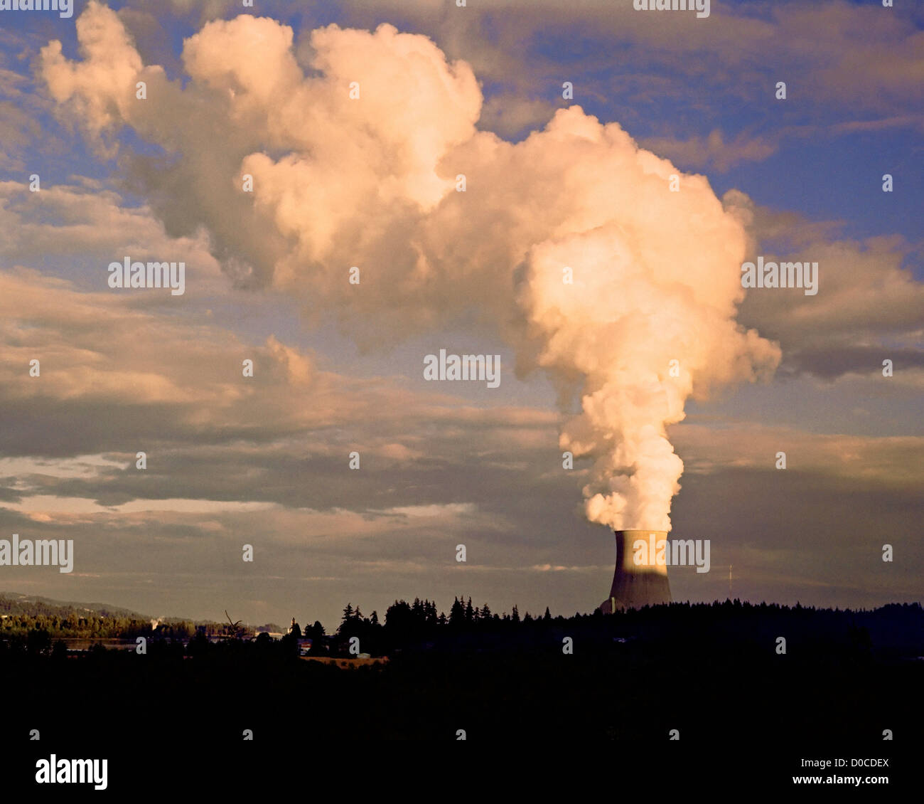 Trojan Nuclear Power Plant Cooling Tower Stock Photo - Alamy