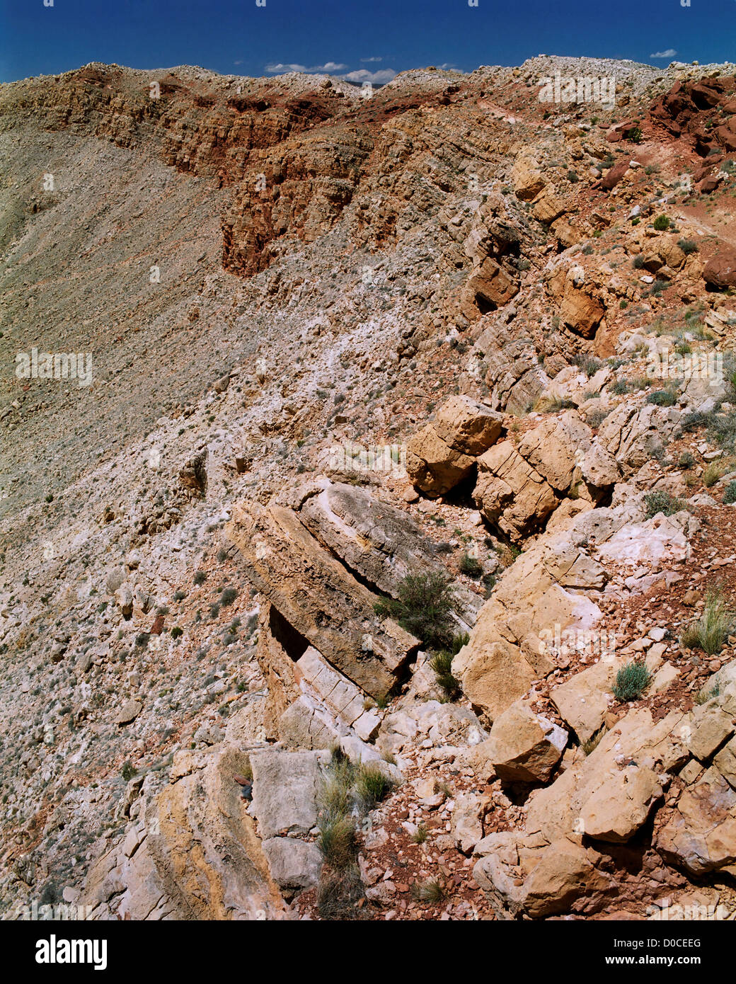 Rim of Meteor Crater Stock Photo - Alamy