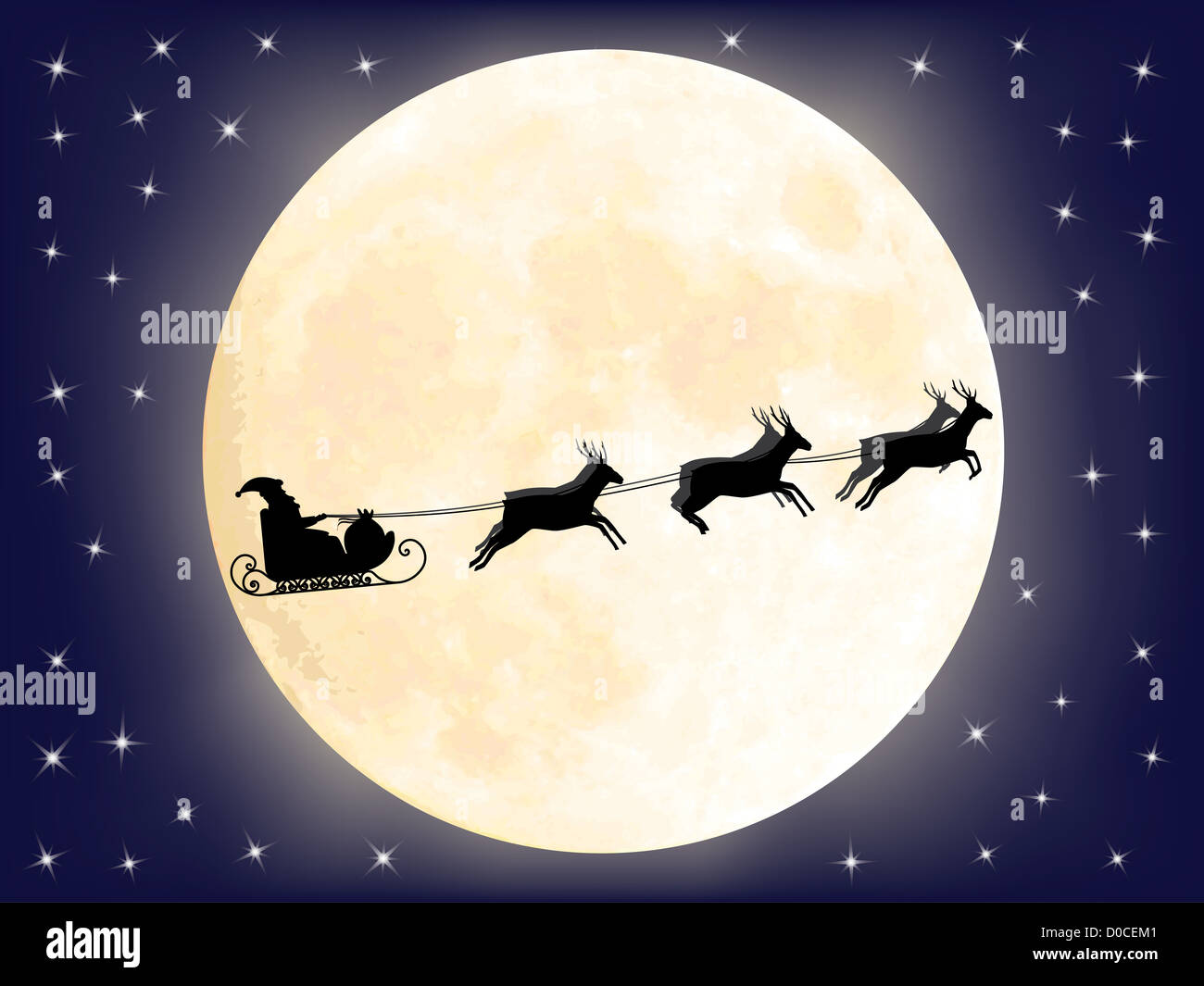 Moon santa claus hi-res stock photography and images - Alamy