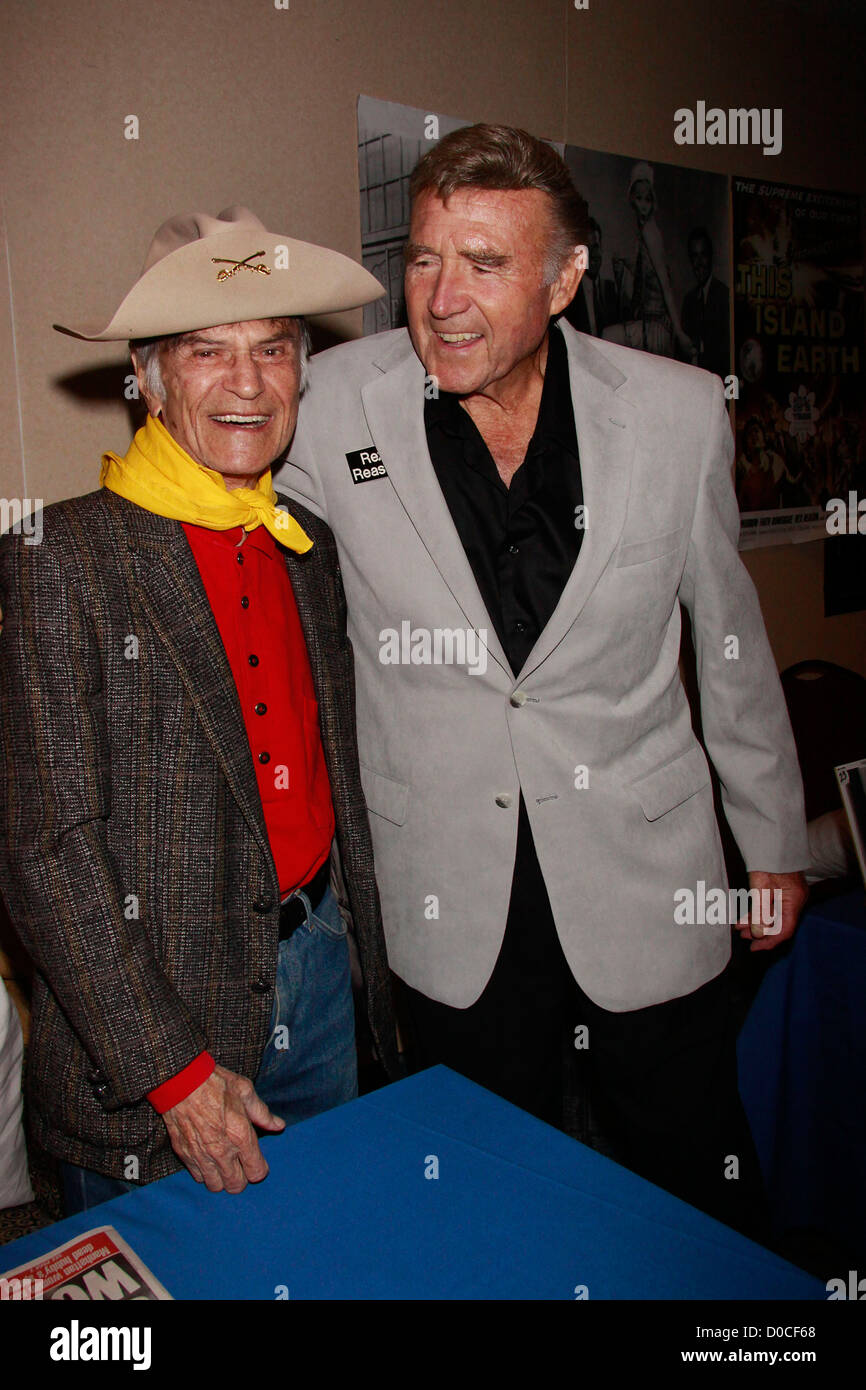 Larry Storch and Rex Reason attending Captain Celluloid's Movie and TV ...