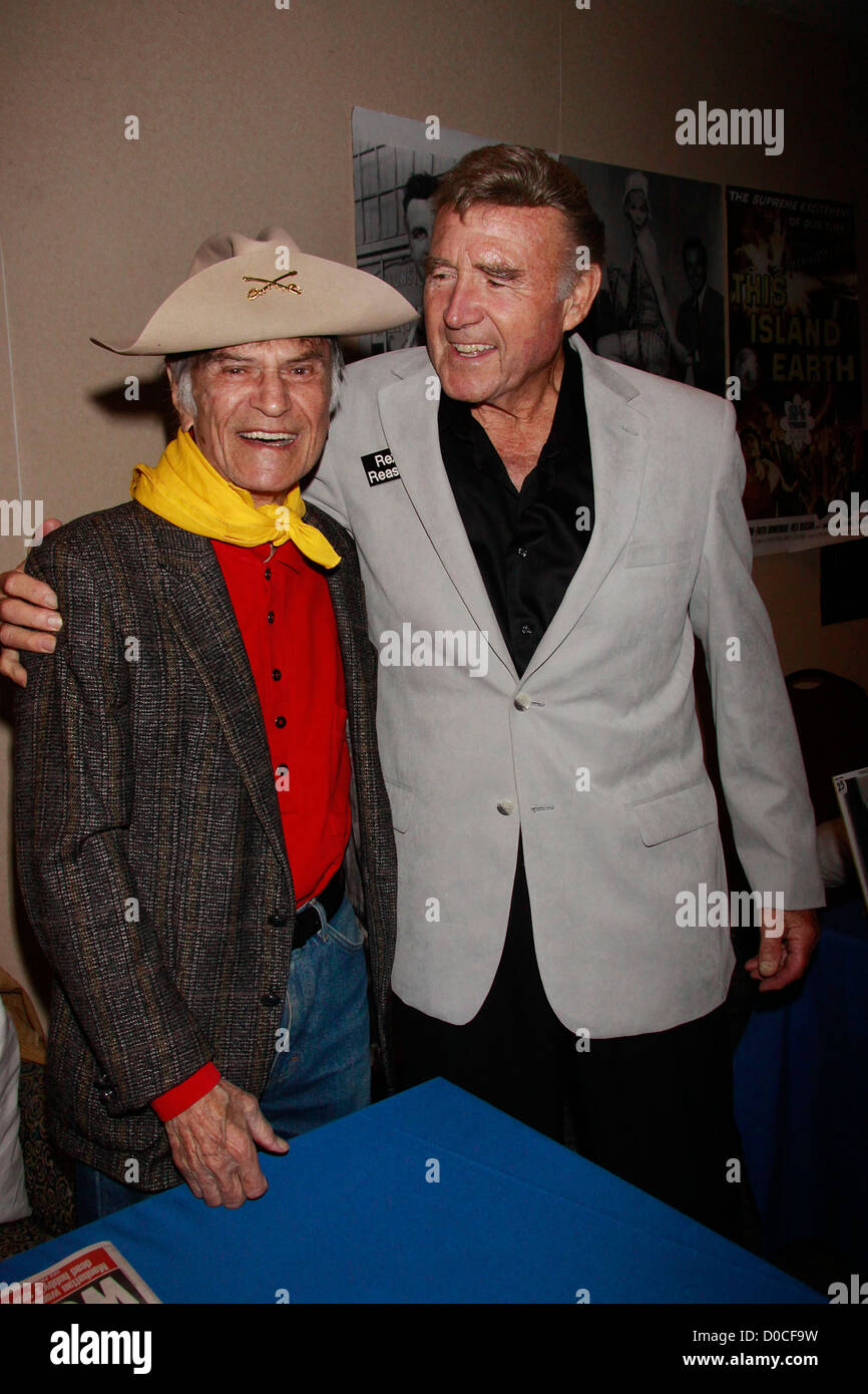 Larry Storch and Rex Reason attending Captain Celluloid's Movie and TV ...