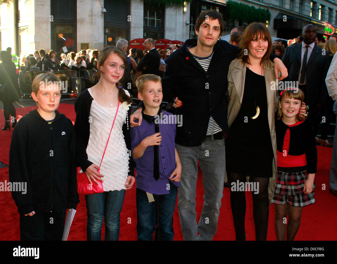 Jim Sturgess and Mickey O'Brien with children The UK premiere of ...