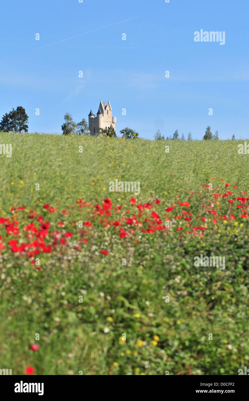 THE ULSTER TOWER IRISH MEMORIAL IN GOTHIC TROUBADOUR STYLE BUILT IN ...