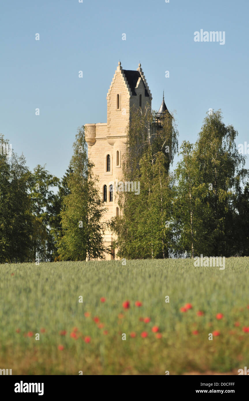 THE ULSTER TOWER IRISH MEMORIAL IN GOTHIC TROUBADOUR STYLE BUILT IN ...