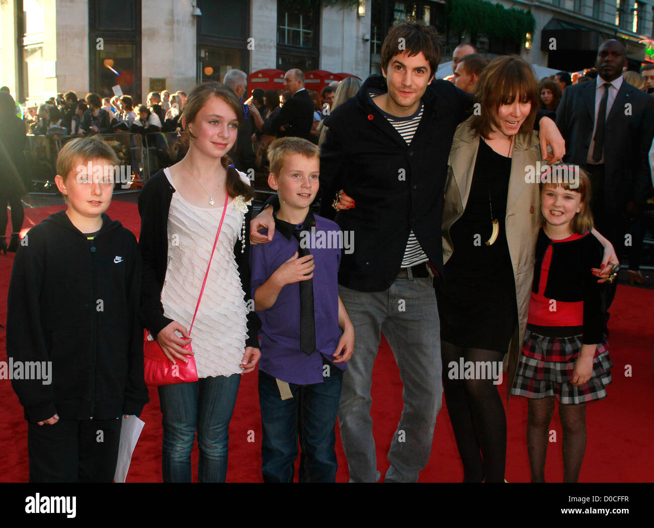 Jim Sturgess and Mickey O'Brien with children The UK premiere of ...
