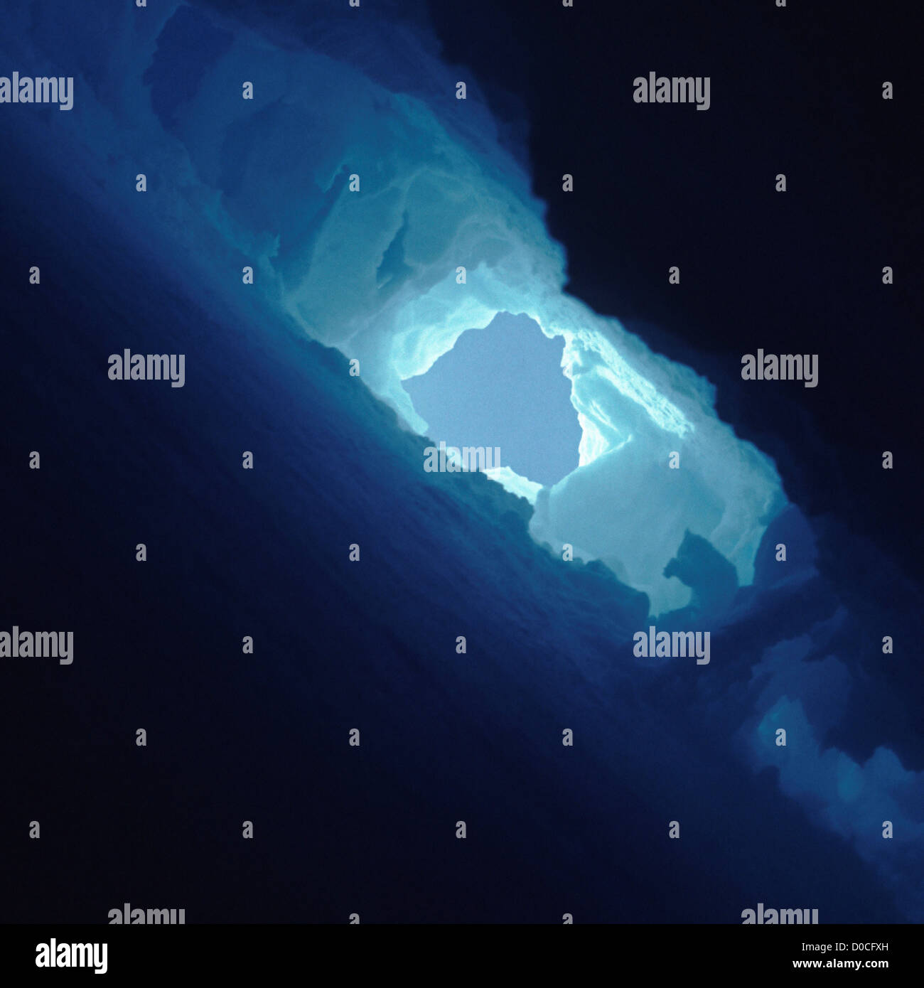 Looking Toward the Sky From Inside a Crevasse Stock Photo - Alamy