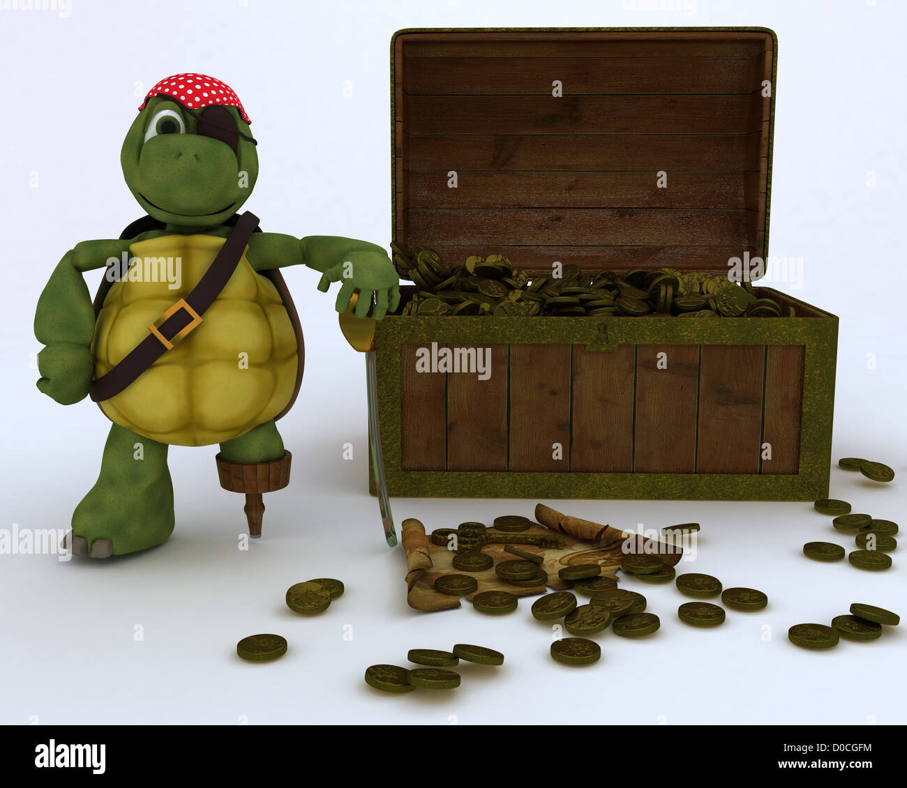 Pirates old parchment treasure map hi-res stock photography and images ...