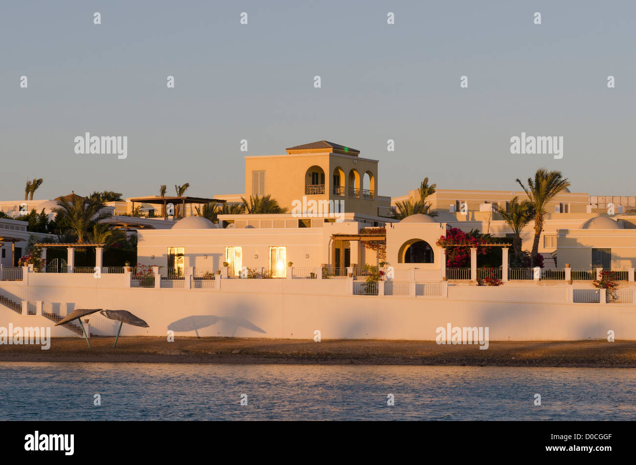 [El Gouna] [Red sea] sunset resort villa channel Stock Photo - Alamy