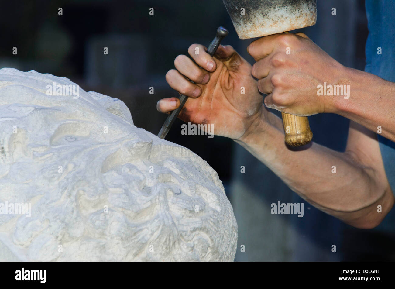 Stone carving tools detail tools hi-res stock photography and images ...