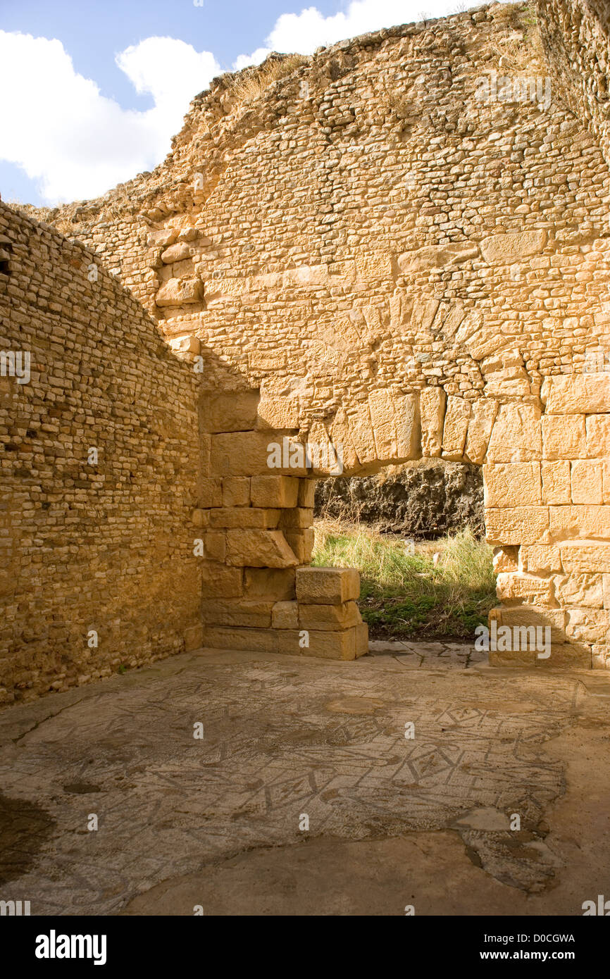 Baths at Bulla Regia the Roman city in Northern Tunisia Stock Photo - Alamy