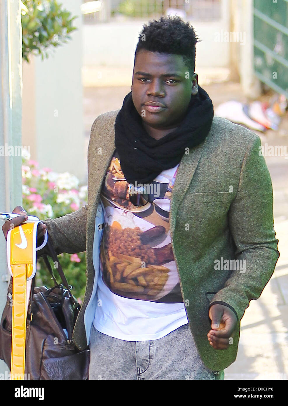 Paige Richardson wearing a t-shirt printed with an image of a English ...