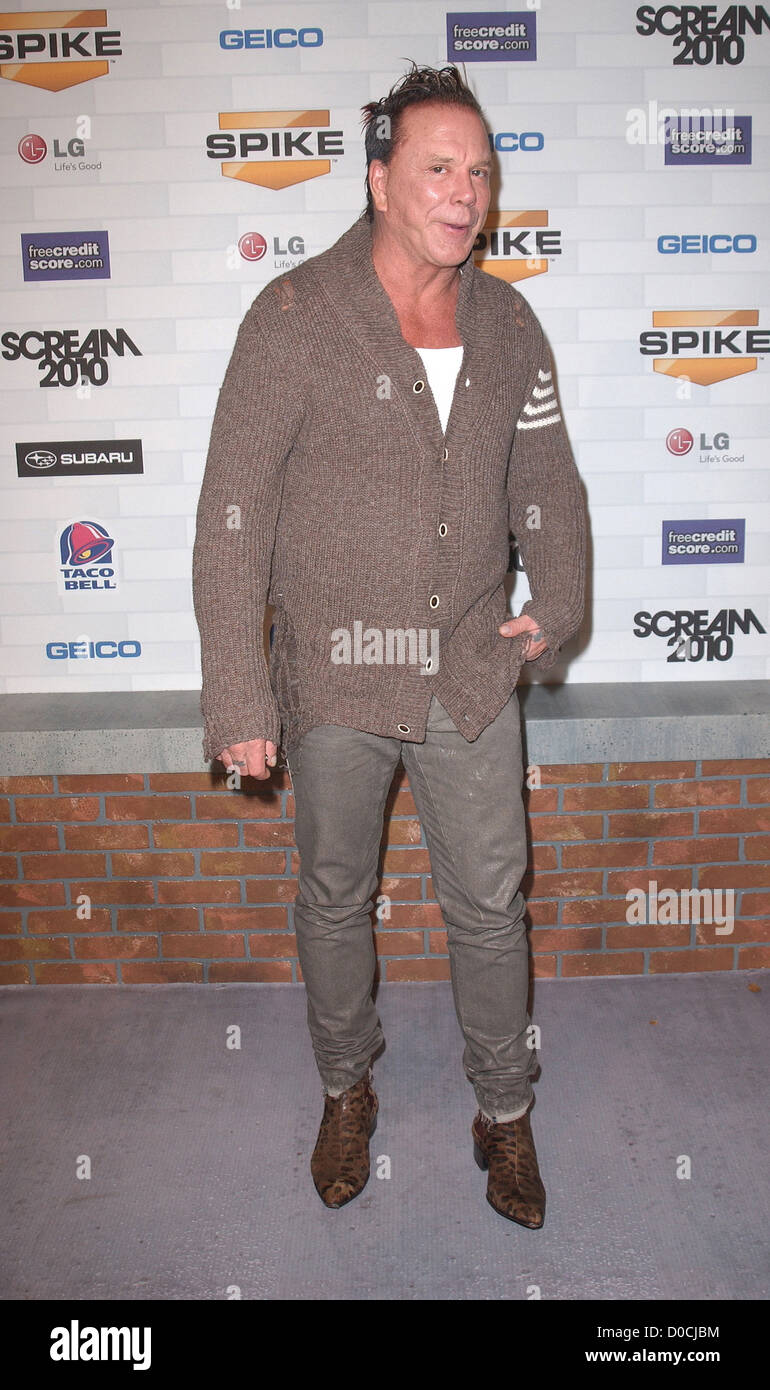 Mickey Rourke Spike TV's 'Scream 2010 Awards' at the Greek Theater ...