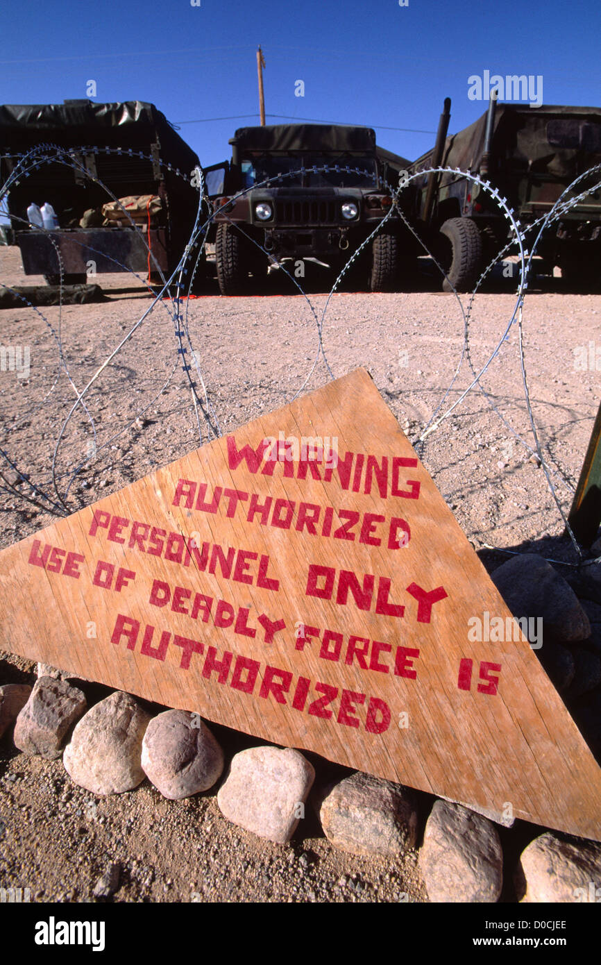 Warning sign deadly force authorized hi-res stock photography and ...