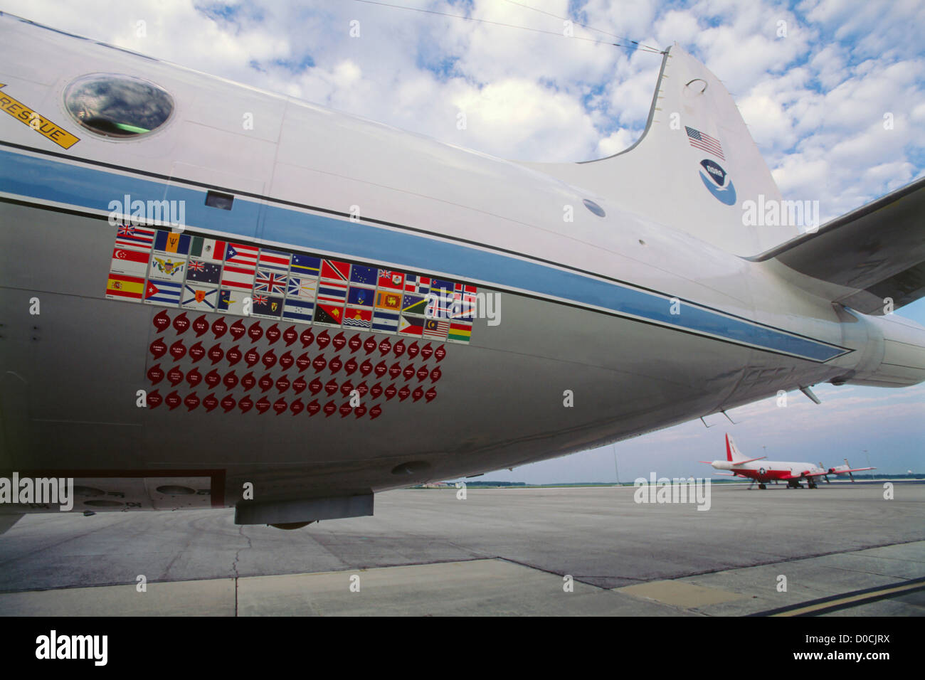 Rear View of an NOAA WP3D Orion Hurricane Research Aircraft, with ...