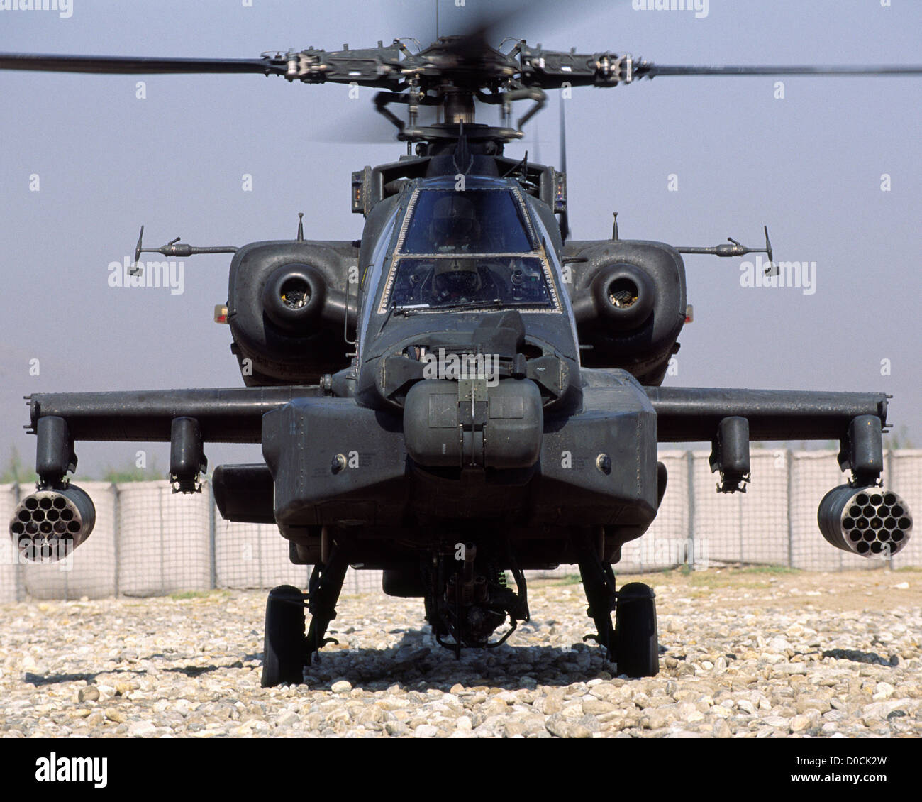 AH-64 Apache Gunship Idles on a Dirt Landing Strip at Jalalabad ...