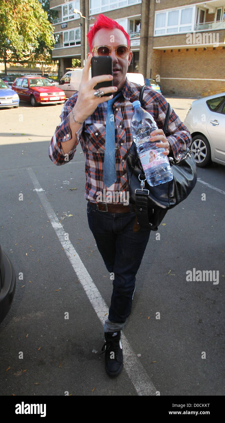 Storm Lee X Factor contestants arrive at a rehearsal studio London ...