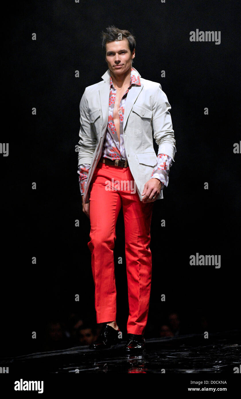 Model Versace collection at the 2010 Bell Celebrity Gala held at the ...